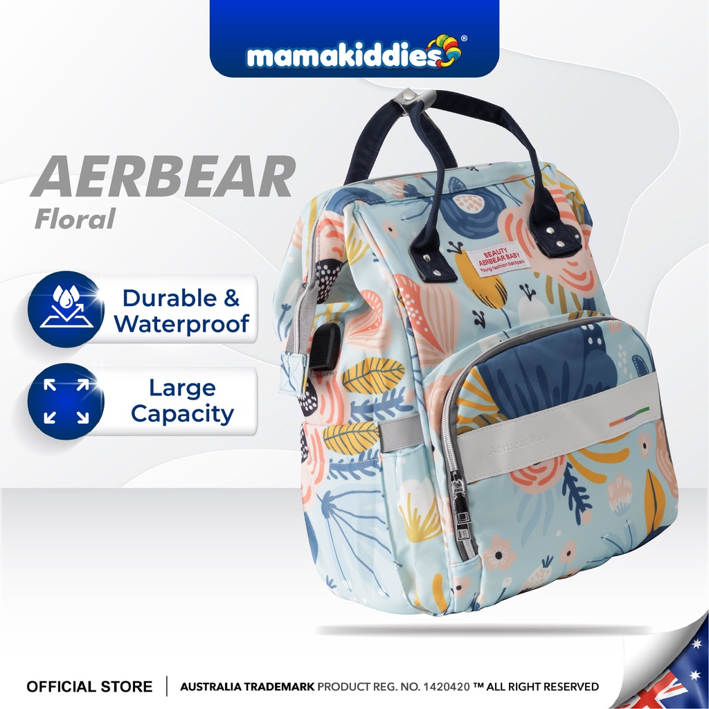 Mamakiddies Baby Diaper Bag Nursing Large Capacity Back pack For Travel ...