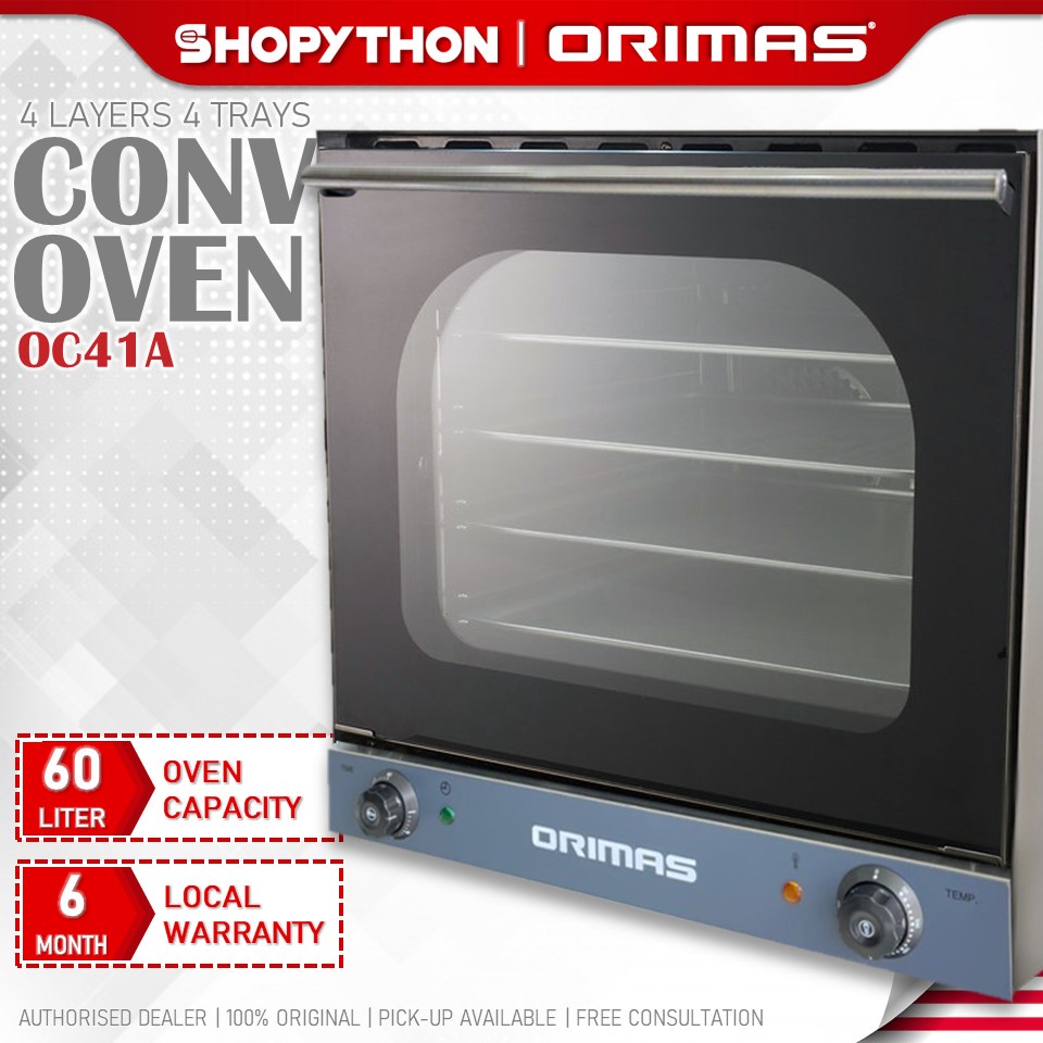 ORIMAS Convection Oven OC41A (60L/2670w) 4 Layer Bracket 4 Bake Tray ...