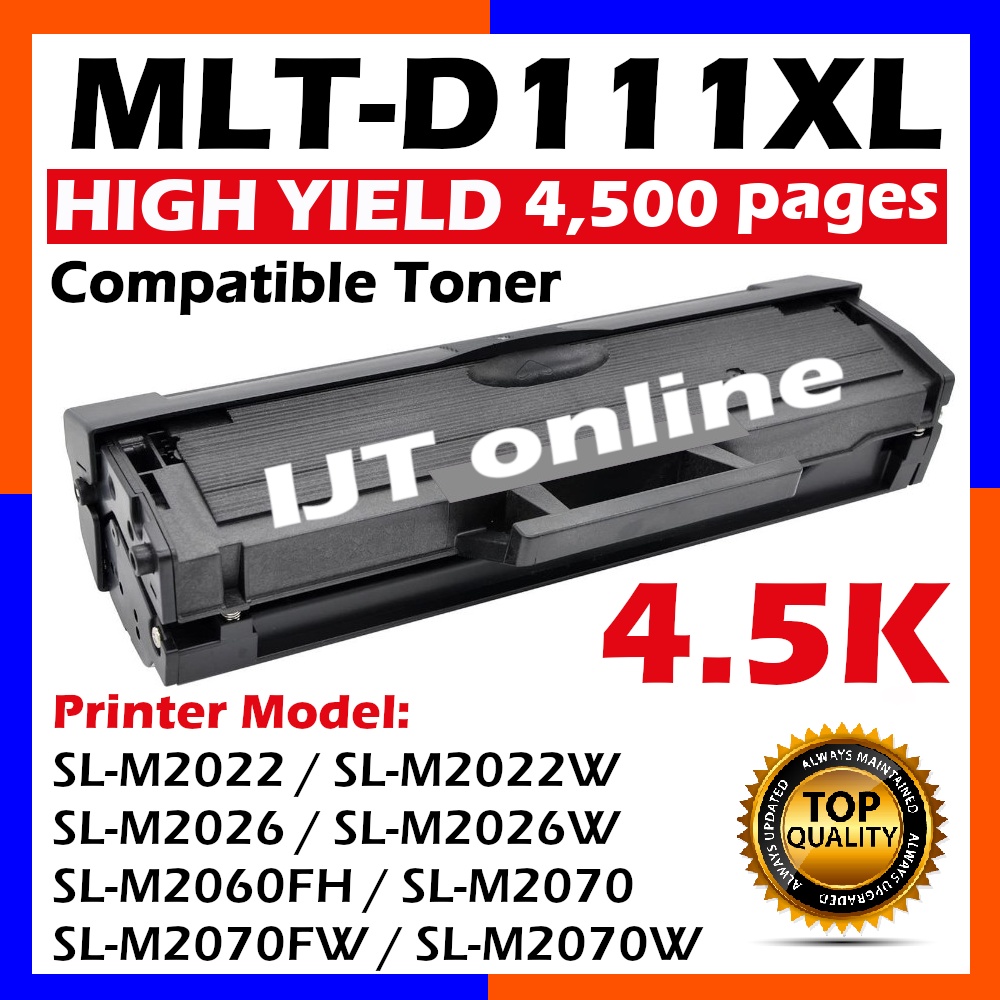 SUPER HIGH YIELD Compatible to Samsung Toner MLT-D111XL 4,500pages Pro ...