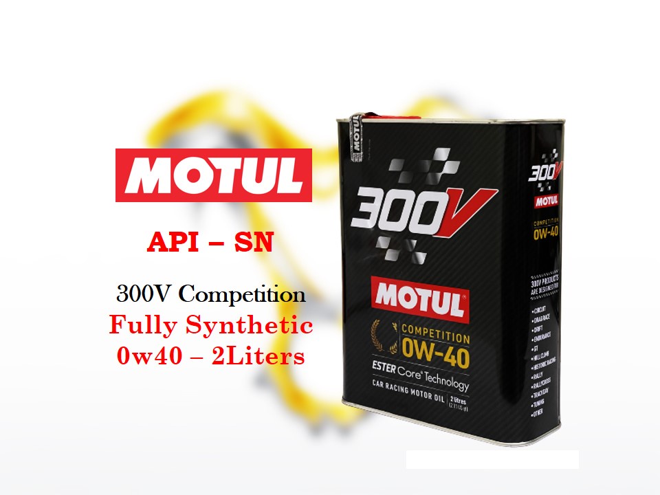 Motul - 300V 0w40 2L Competition Ester Core Fully Synthetic Engine Oil ...
