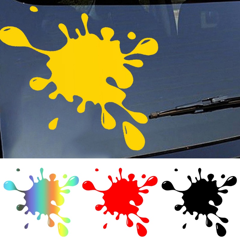 Colorful Paint Stain Waterproof Car Stickers / Waterproof Anti-Scratch ...