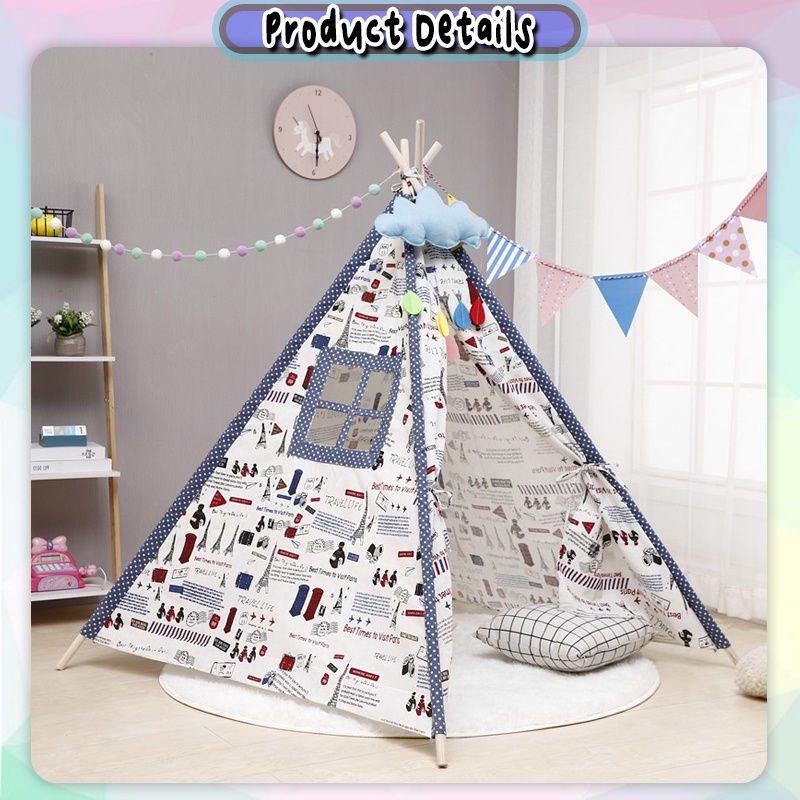 [Little B House] Kids Room Wall Tent Decor Clouds Raindrops Birthday ...