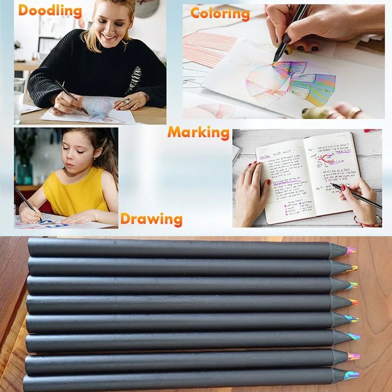 Kawaii Korean Gradient Rainbow Pencils Painting Crayon for Adults ...