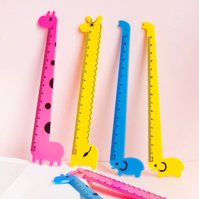 15cm Cartoon Plastic Ruler Cute Creative Animal Shape Stationery ...