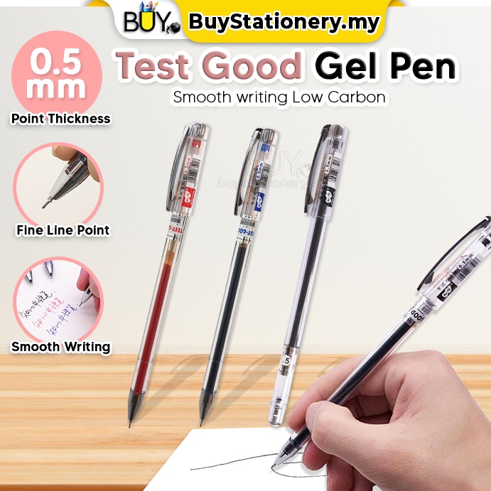 Test Good Pen Needle Tip Fineliner Gel Pen 0.5mm Black Blue Red G-2501 ...