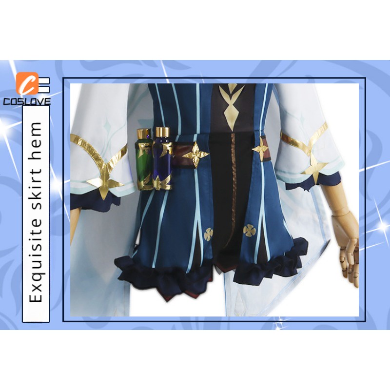 Genshin Impact Sucrose Cosplay Full Set Costume West Wind Knights ...