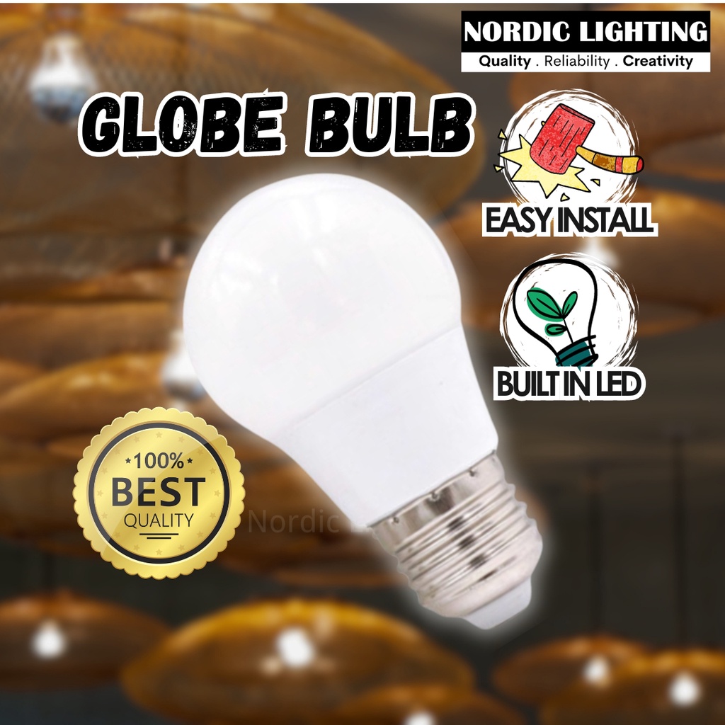 NORDIC LIGHTING HIGH QUALITY LED GLOBE BULB E27 DAYLIGHT / WARM WHITE ...