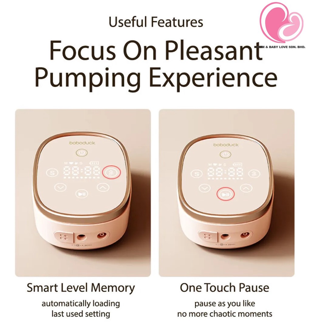 Boboduck Double Electric Rechargeable Breast Pump, Boboduck DORIS ...