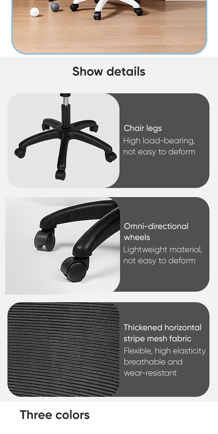 Deli Office Chair Ergonomic Chair Mesh Work Chair With Armrests ...