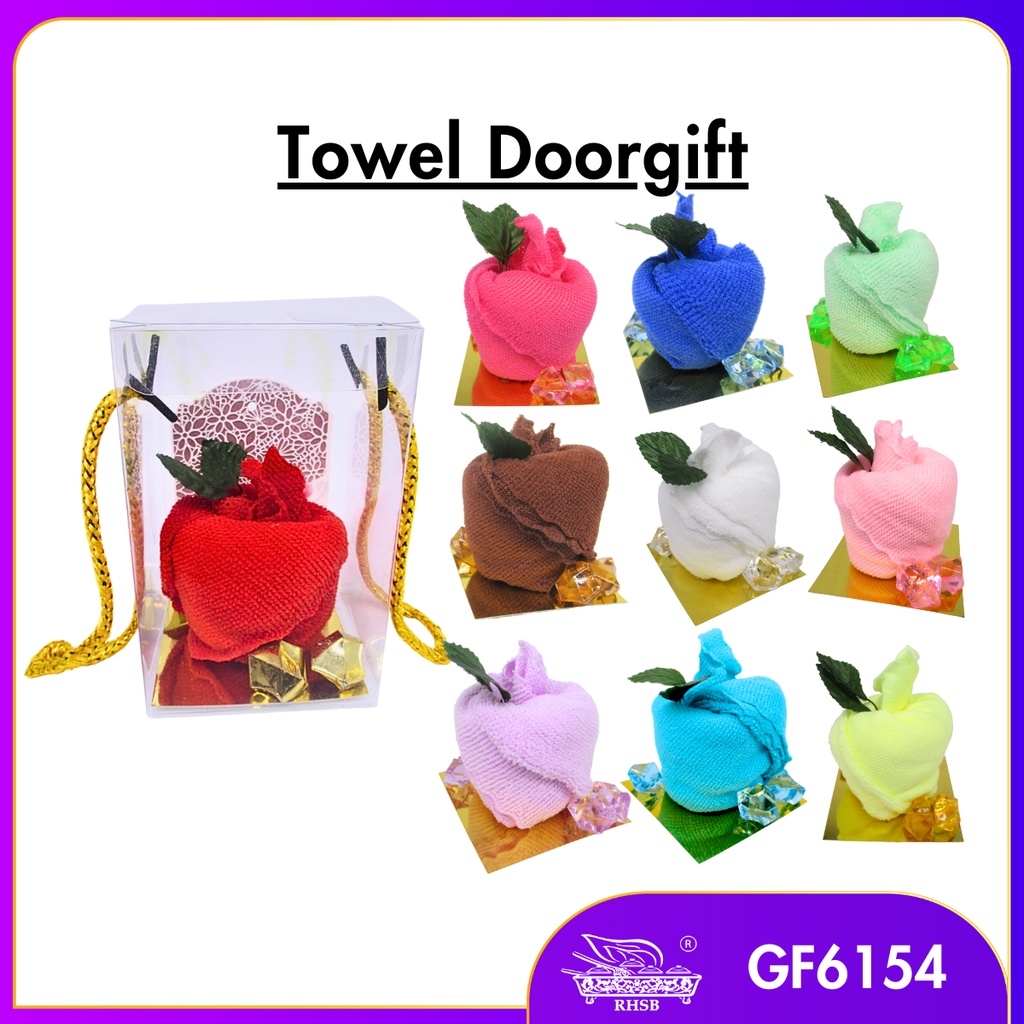 1PC DOORGIFT HANKERCHIEF / APPLE DOORGIFT WITH EXCLUSIVE BOX / SAPU TANGAN GIFT / DOORGIFT ...
