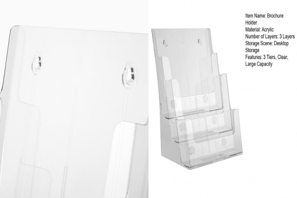 SGW_ A4 Size File Organizer Acrylic Brochure Display Stand Clear ...