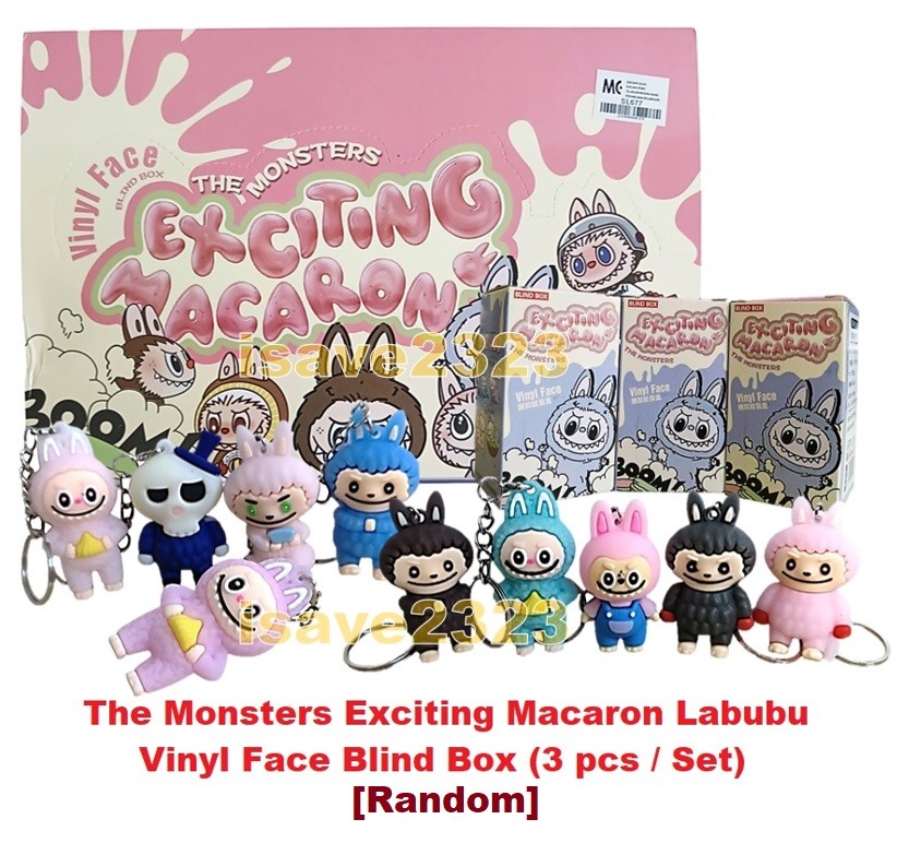 [RANDOM] The Monsters Exciting Macaron Labubu Vinyl Face Blind Box ...