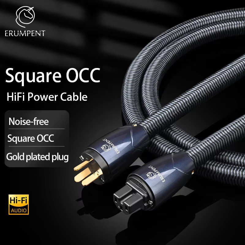 HiFi Power Cable for CD Amplifier Power Filter Square OCC US/EU/AU ...