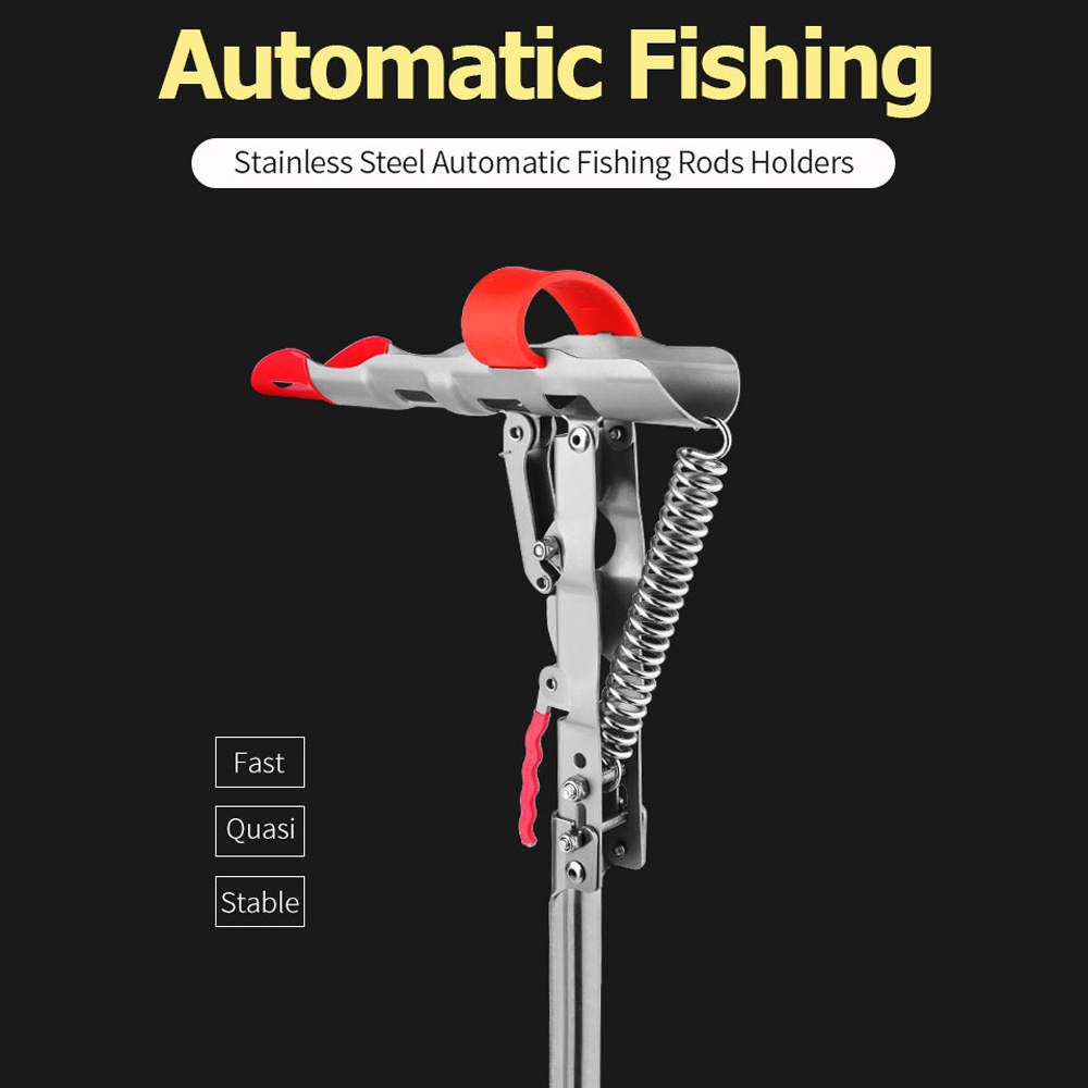 Stainless Steel Rod Stand, Automatic High Sensitivity Spring Fishing ...
