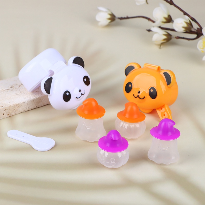 2/4Pcs Panda Pattern Sauce Box Squeeze Bottle With Spoon Cartoon Tomato ...