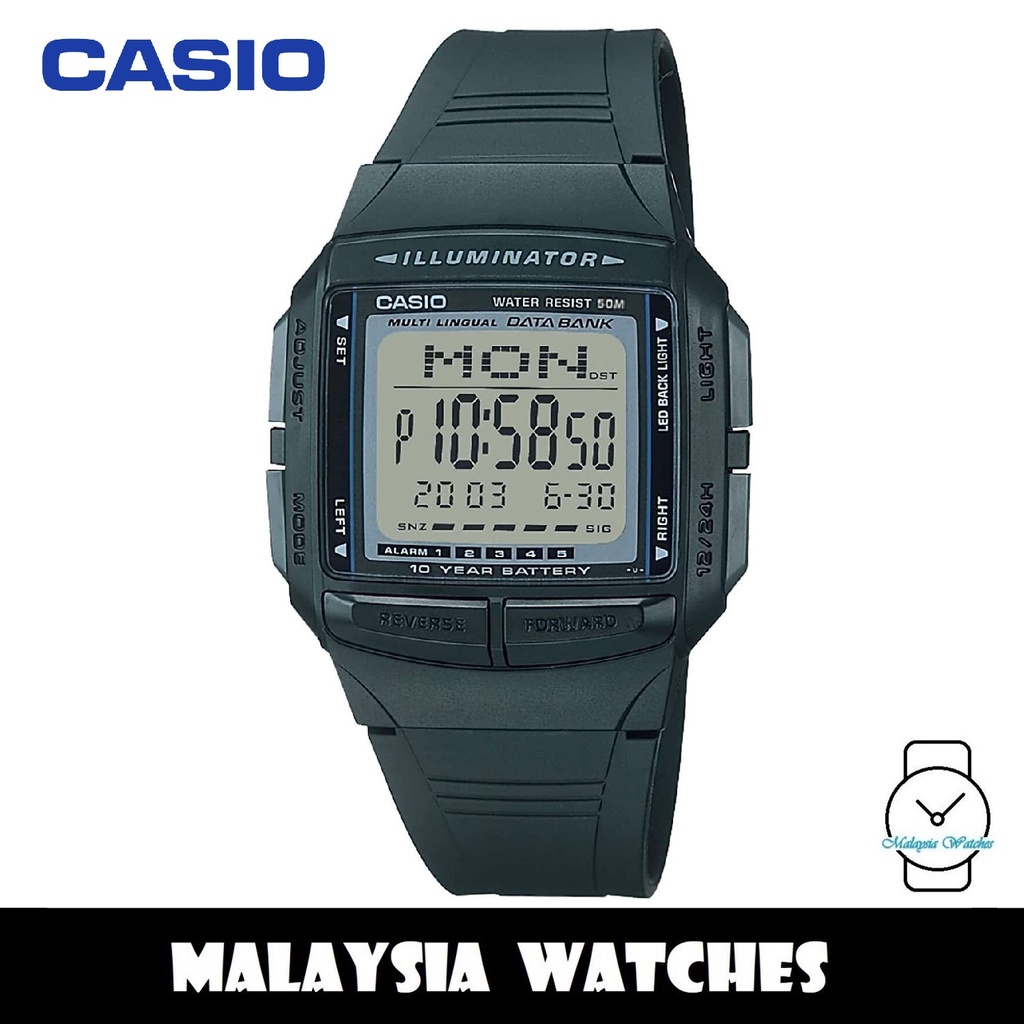 (100% Original) Casio Classic DB-36-1A DATABANK Digital 10-YEAR BATTERY ...