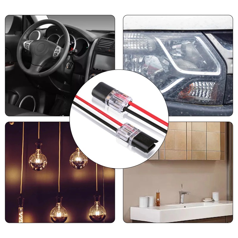 5Pcs Double-Wire Plug-In Connector / 2- Pin Pluggable Led Wire ...