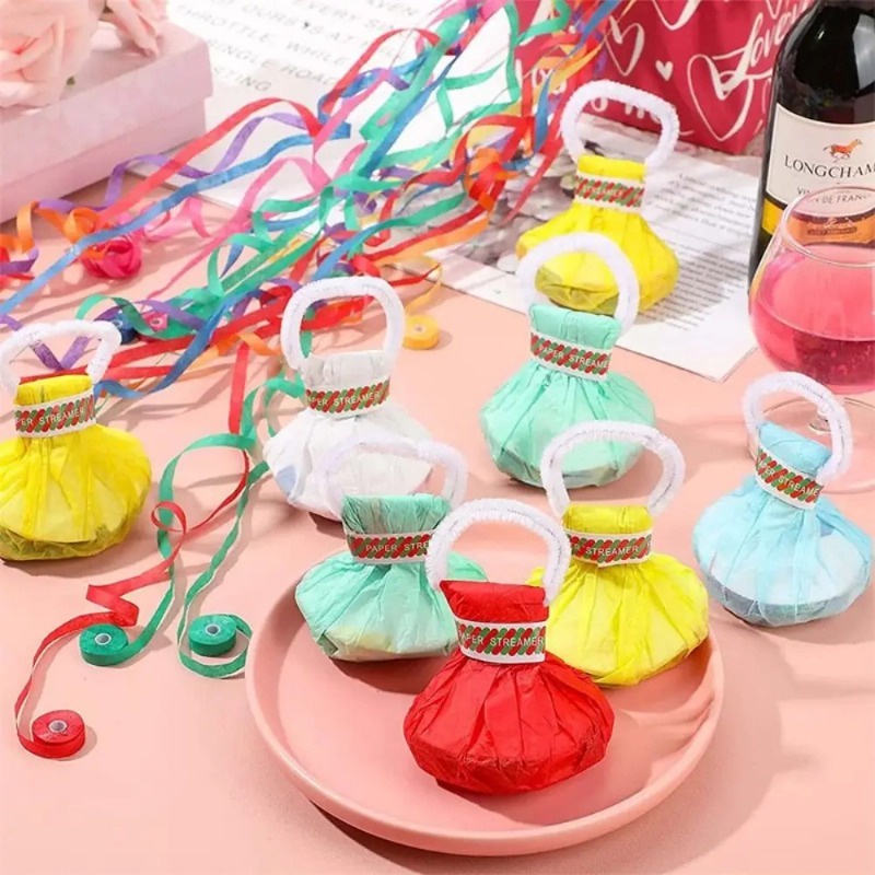 10Pcs Valentine's Day Hand Throw Streamer Popper for New Year Birthday ...