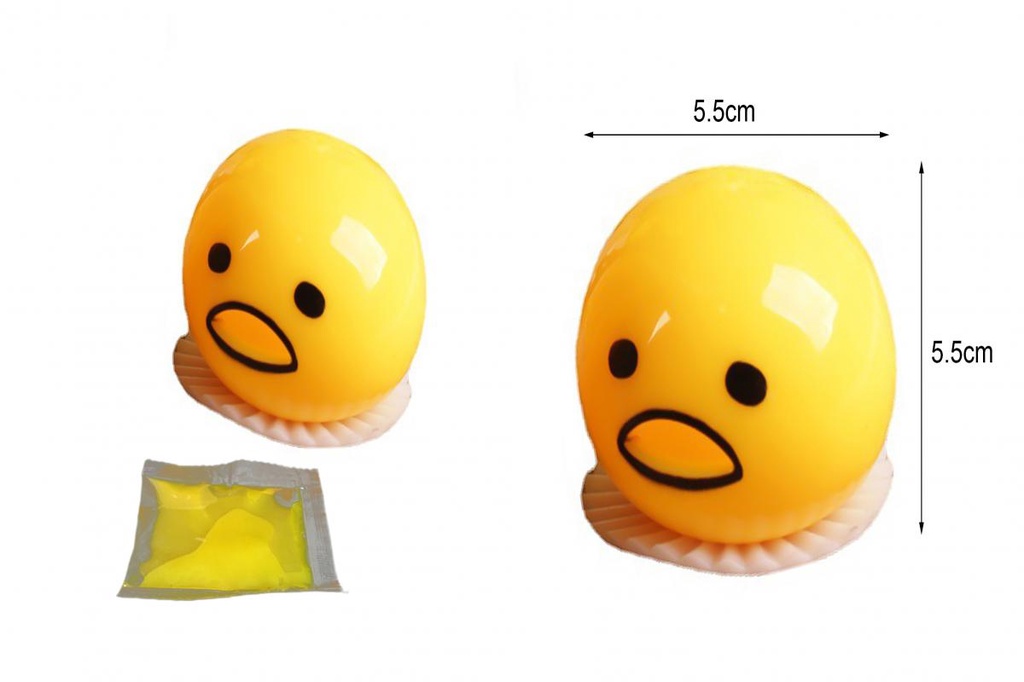 yakhsu| Vent Ball Toy Squishes Egg Yolk Vomiting Yellow Liquid Prank ...