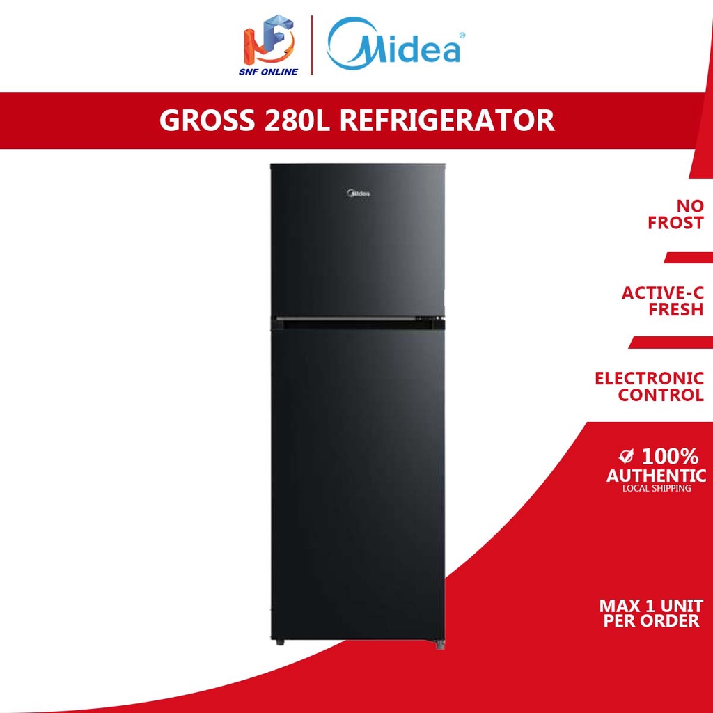 Midea 280L 2 Door Refrigerator MDRT345MTB30 | Shopee Malaysia