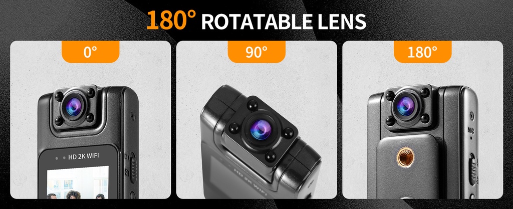 Body Camera with 4K FHD Recording, Body Cam with Audio 1.54 in Screen ...