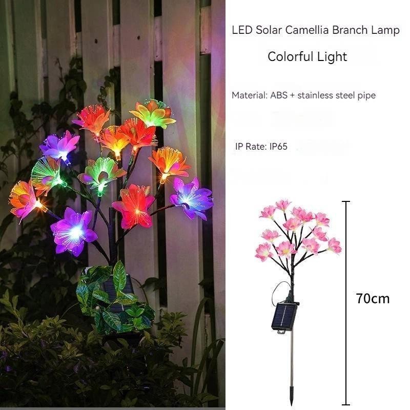 Lampu Raya Solar Outdoor Waterproof Garden Lamp Camellia Flower Lawn ...