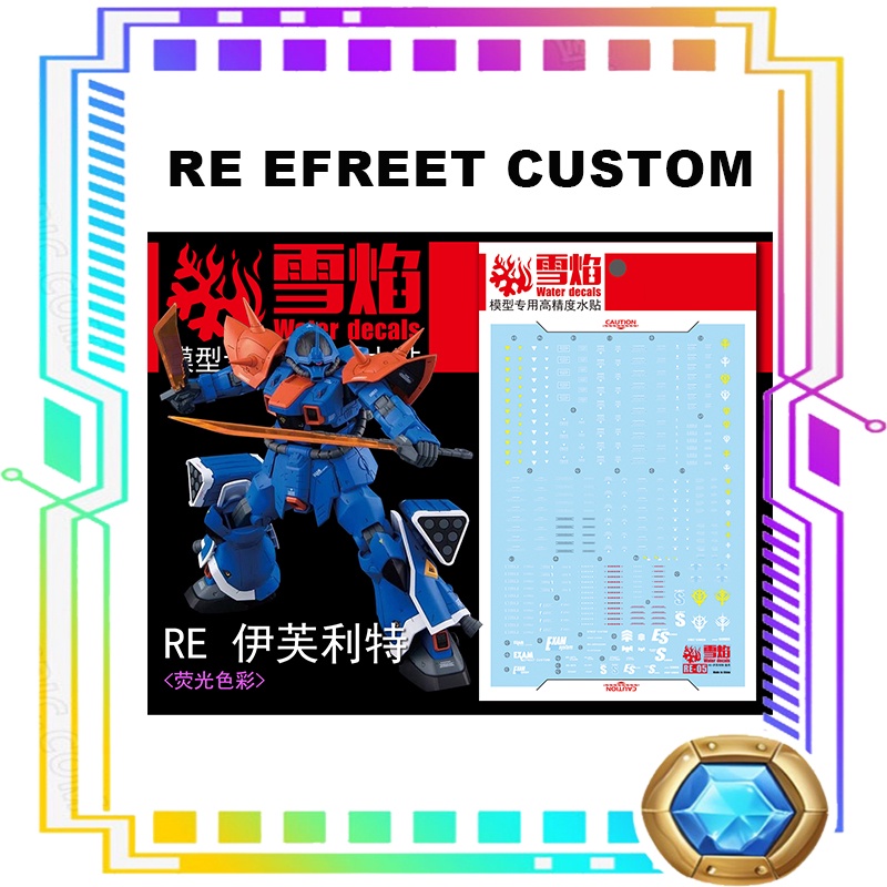 RE EFREET CUSTOM SCHNEID WATERSLIDE DECAL | Shopee Malaysia