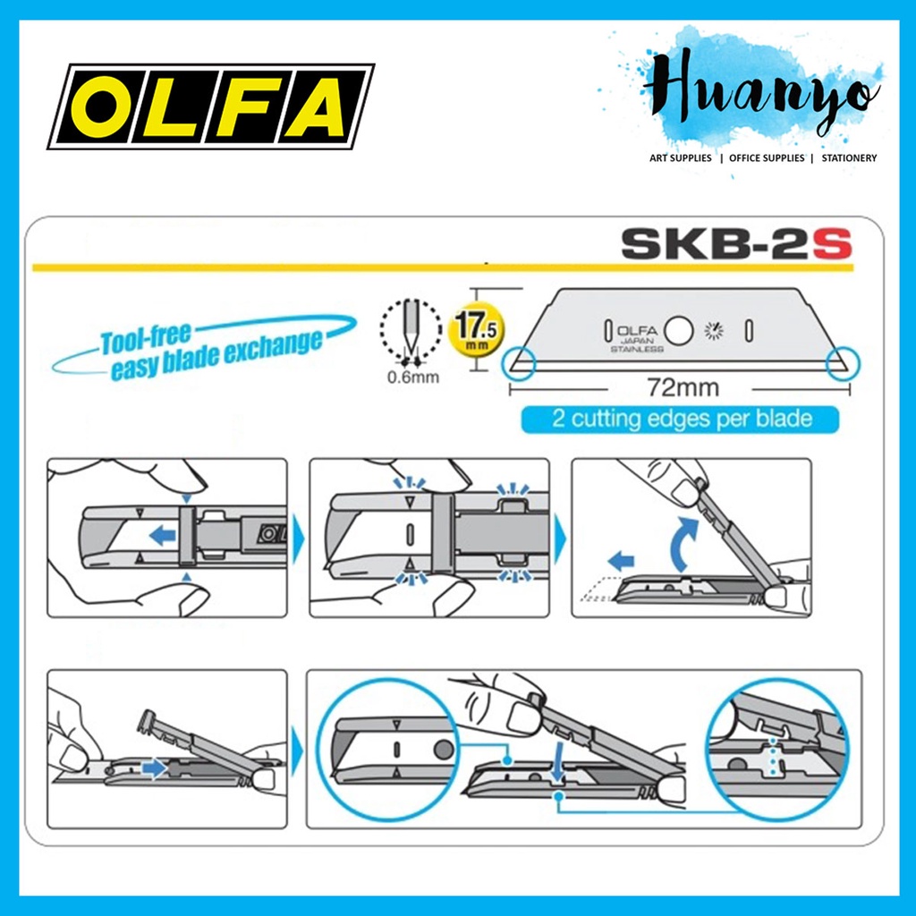 OLFA Stainless-Steel Self-Retracting Safety Cutter Knife Blade Bonus Value Pack for Hobby Craft ...