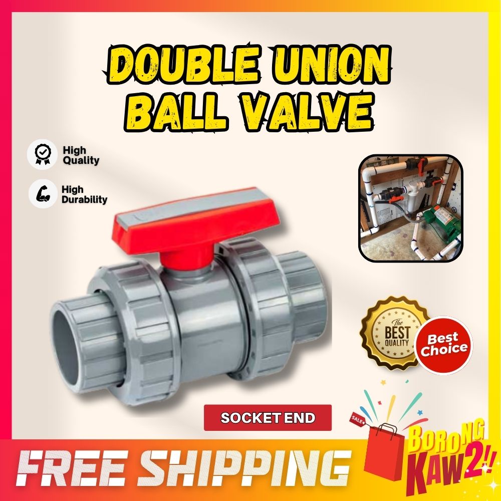 Poly Ball Valve Double Union Ball Valve Socket Ends Ball Valve 1 Inch ...