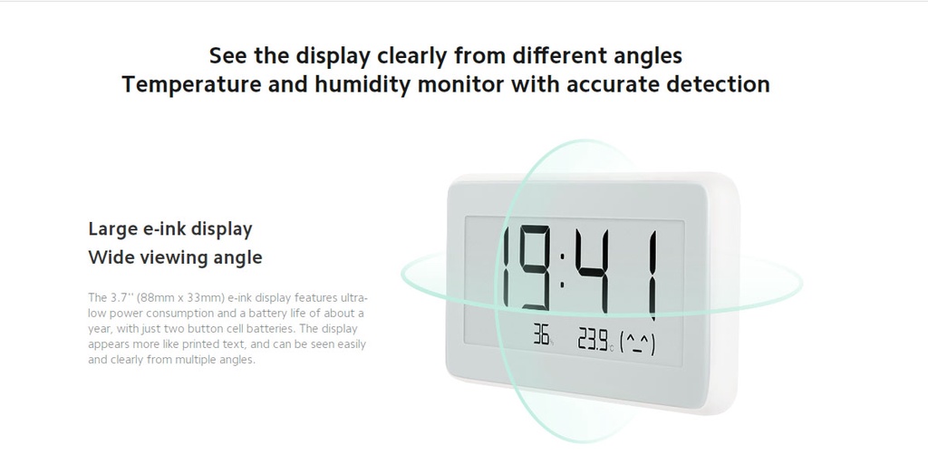 Xiaomi Temperature and Humidity Monitor Clock | Temperature and ...