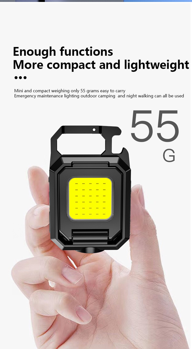 Portable LED Torch Multi-Function Floodlight Mini Rechargeable Super ...