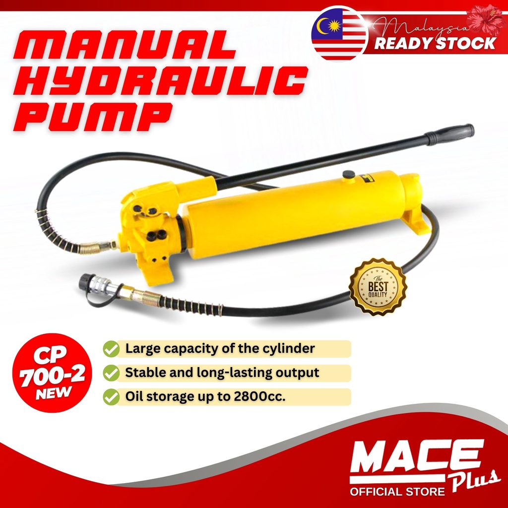 Manual Pump Hydraulic Pump Hand Pump Hand Tools Pressure Pump High Storage Capacity 2800cc (CP ...