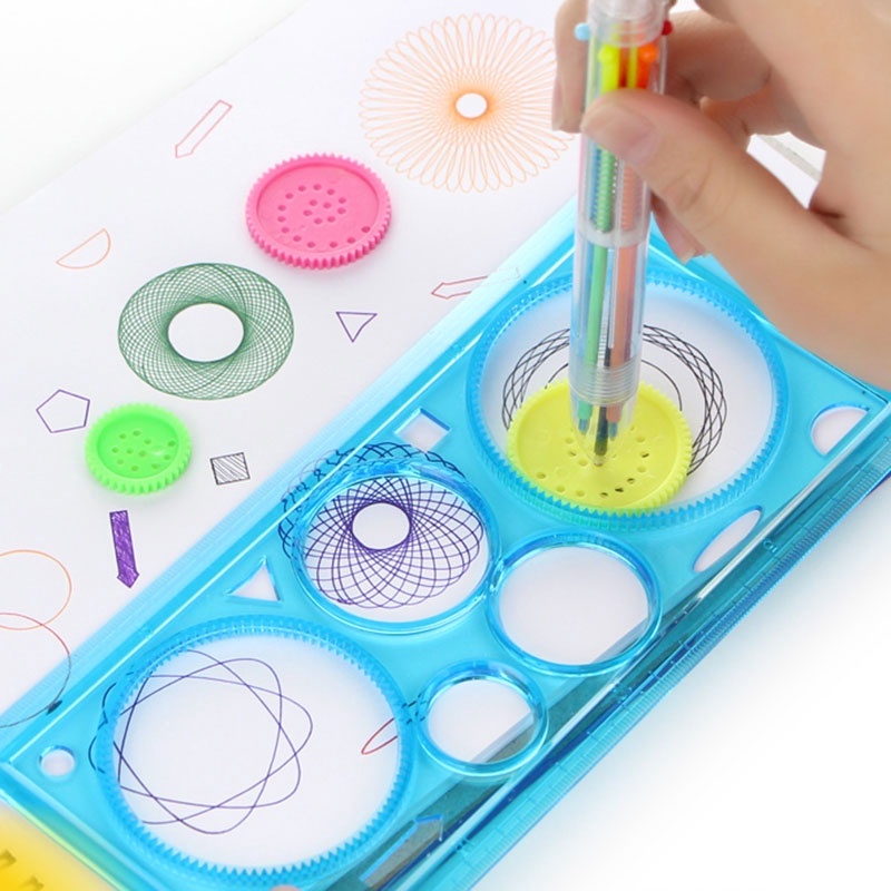 Magic Ruler Spirograph Set Kids Creative Drawing Geometric Template Art ...