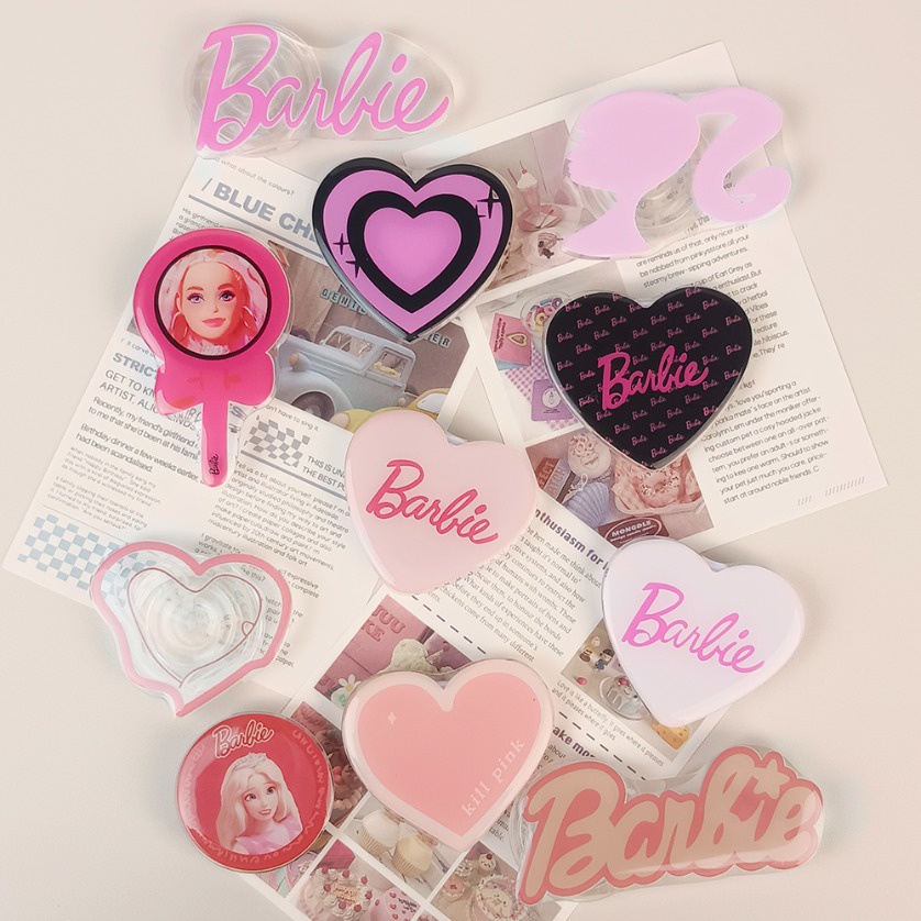 Pink Barbie Cellphone POP Bracket Holder INS Disposable Bag Mobile ...