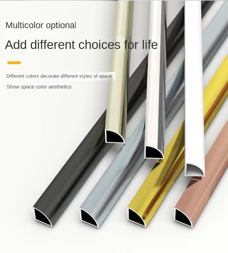 Aluminum Alloy Right Angle Blank Holding Groove Outer Angle Arc Tile ...