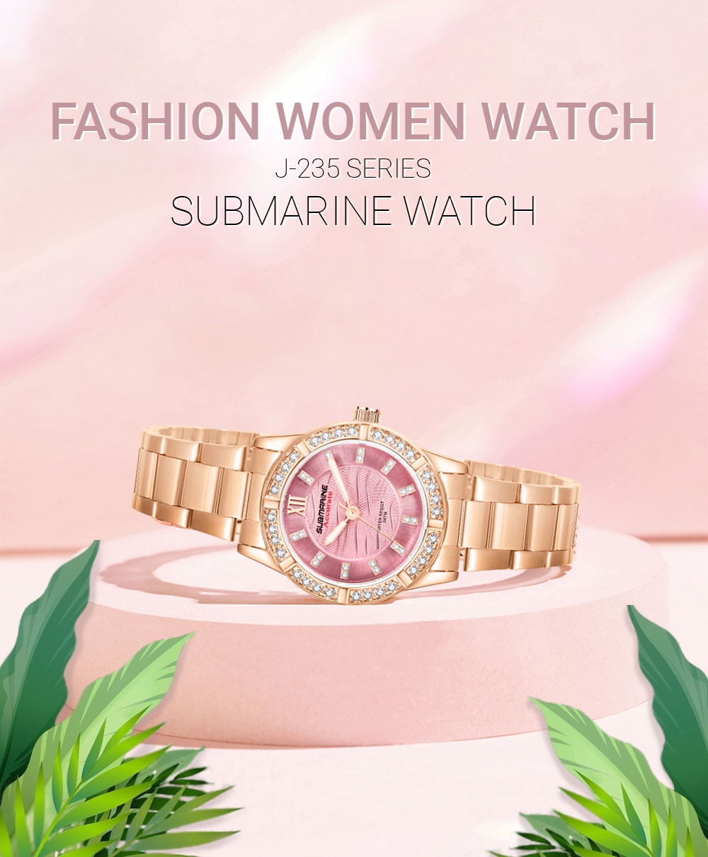 SUBMARINE Fashion Quartz Analog Elegant Women Watch Waterproof Japan ...