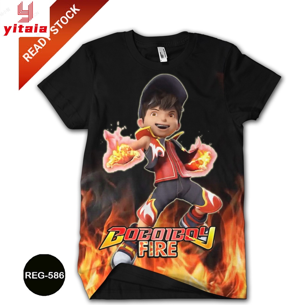 Boboiboy Fire T-Shirt Boboiboy The Movie 2 REG-586 | Shopee Malaysia