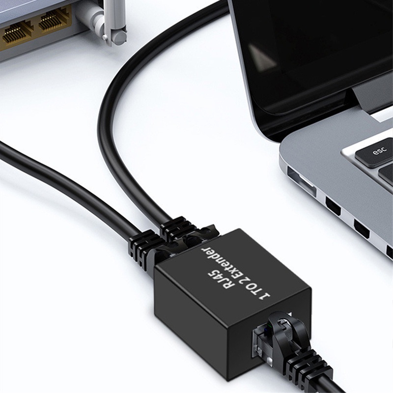 RJ45 Adapter Female to RJ46 Female Network Connector Extender 1 To 2 ...