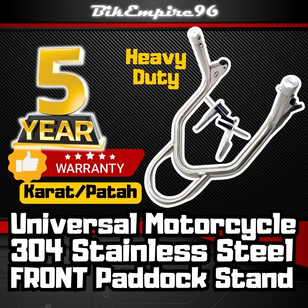 Universal 304 Stainless Steel Heavy Duty Motorcycle FRONT Paddock Stand ...