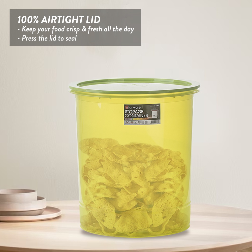 Elianware 18Ltr/23Ltr Keropok Airtight Storage Container Food Rice ...