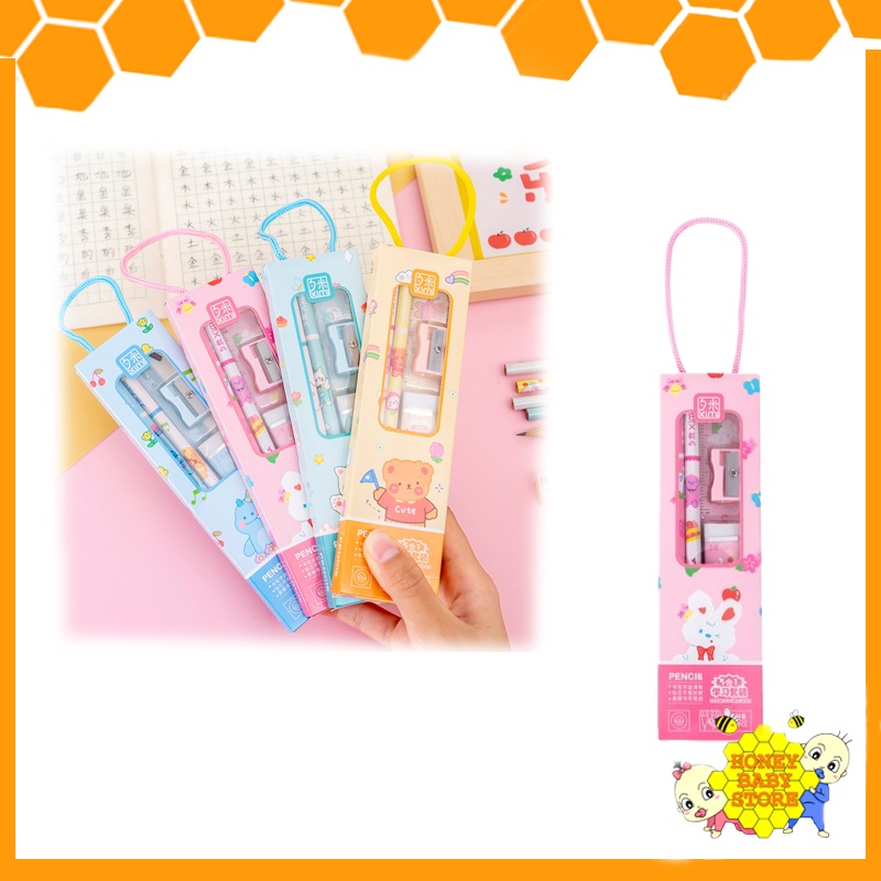 5pcs String Stationery Set With Cute Cartoon Design Stationery Supplies ...