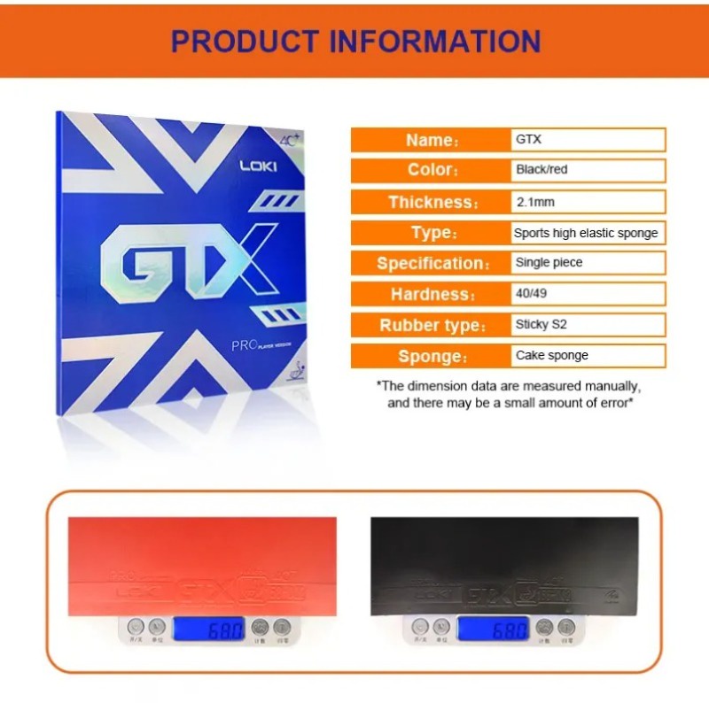 Original LOKI GTX Pro Table Tennis Rubber Sticky Pimples-in Ping Pong ...
