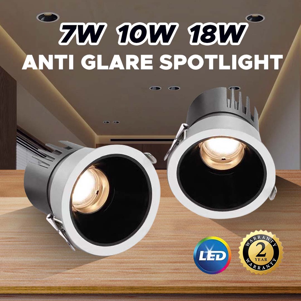 7W 10W 18W COB RECESSED CEILING SPOTLIGHT LED EYEBALL LIGHT | Shopee ...