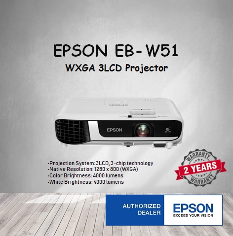 Epson EB-W51 WXGA 3LCD Projector ( V11H977052 ) | Shopee Malaysia