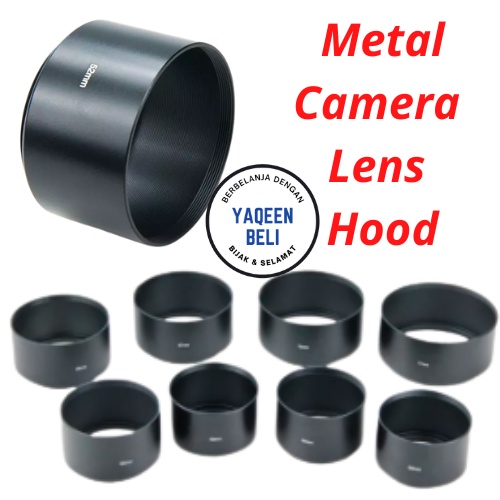 52mm/55mm/58mm/67mm/72mm/77mm long metal lens hood SLR Lens Filter ...