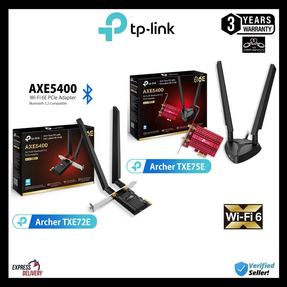 TP-LINK ARCHER ARCHER TXE72E / ARCHER TXE75E AXE5400 WI-FI 6E BLUETOOTH ...