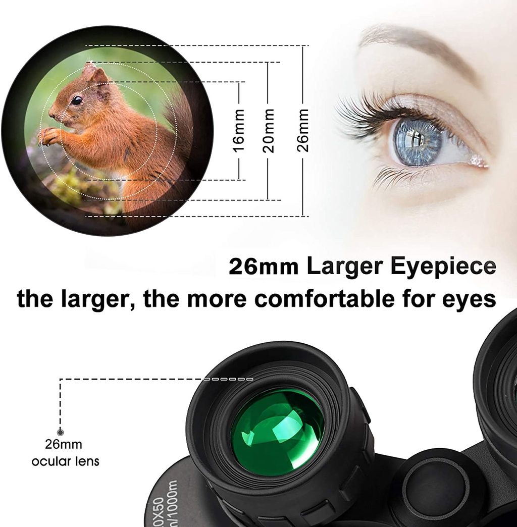 Portable HD Zoom 5000M/100000M Binoculars Folding Long Distance Vision ...