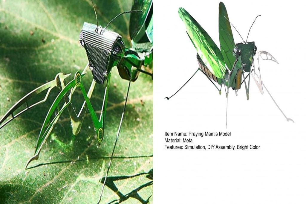{halfa} Lifelike Mantis Statue Realistic Metal Praying Mantis 3d Puzzle ...