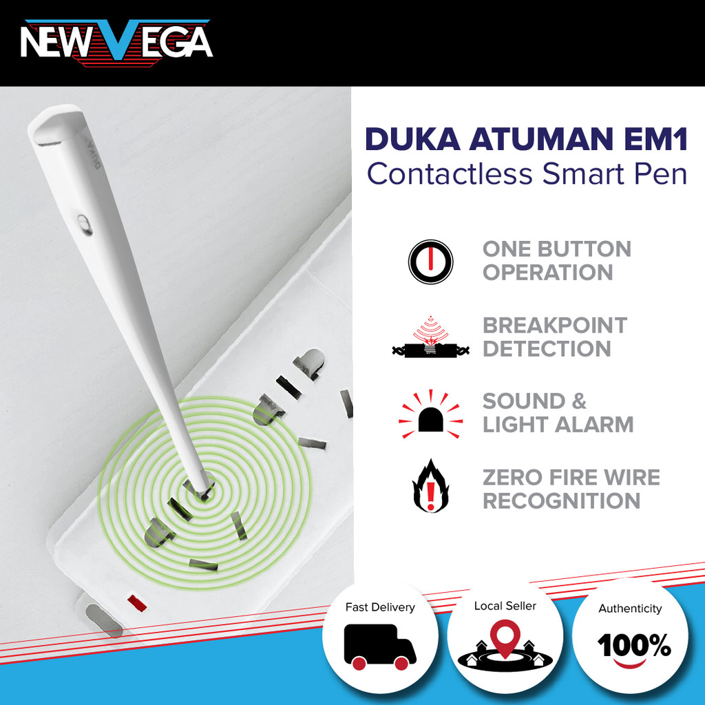 Duka ATuMan EM1 Contactless Smart Voltage Test Pen-Sound and Light ...