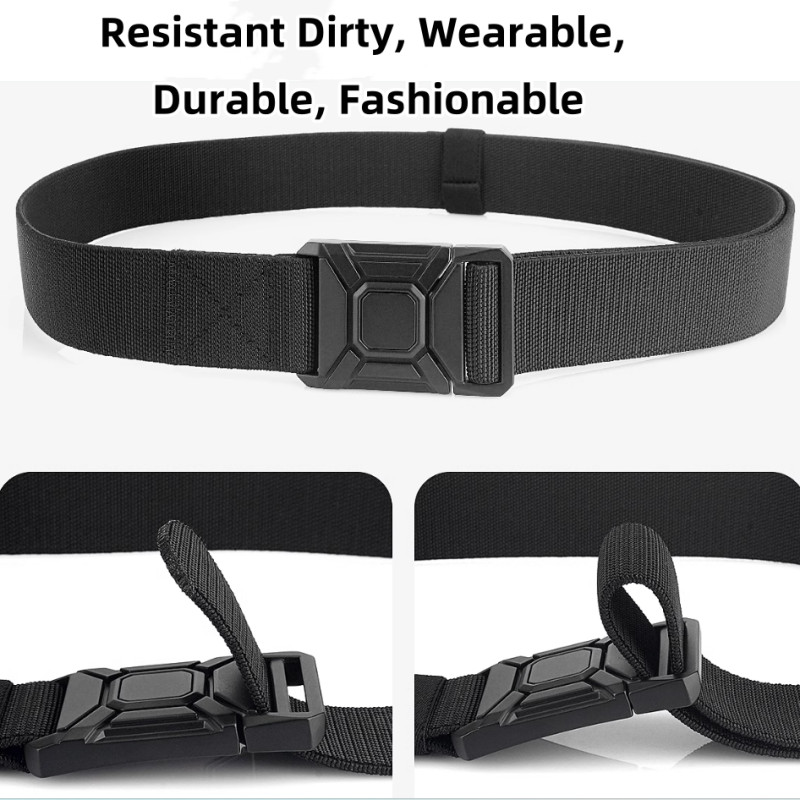 New Original Quick Release Men Belts 125cm Elastic Tactical Belt Metal ...